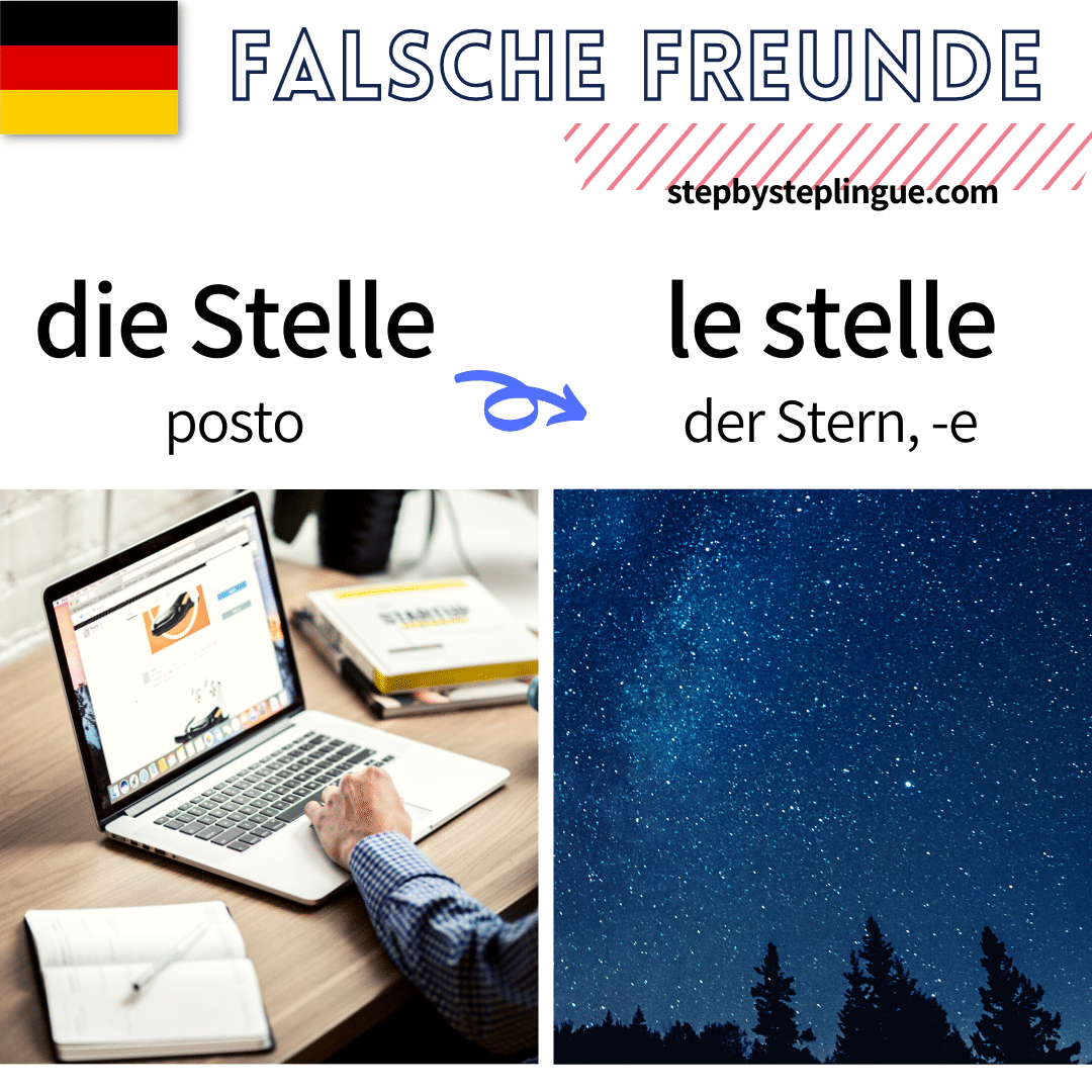 Falsche Freunde: die Stelle e le stelle - Step by Step Lingue