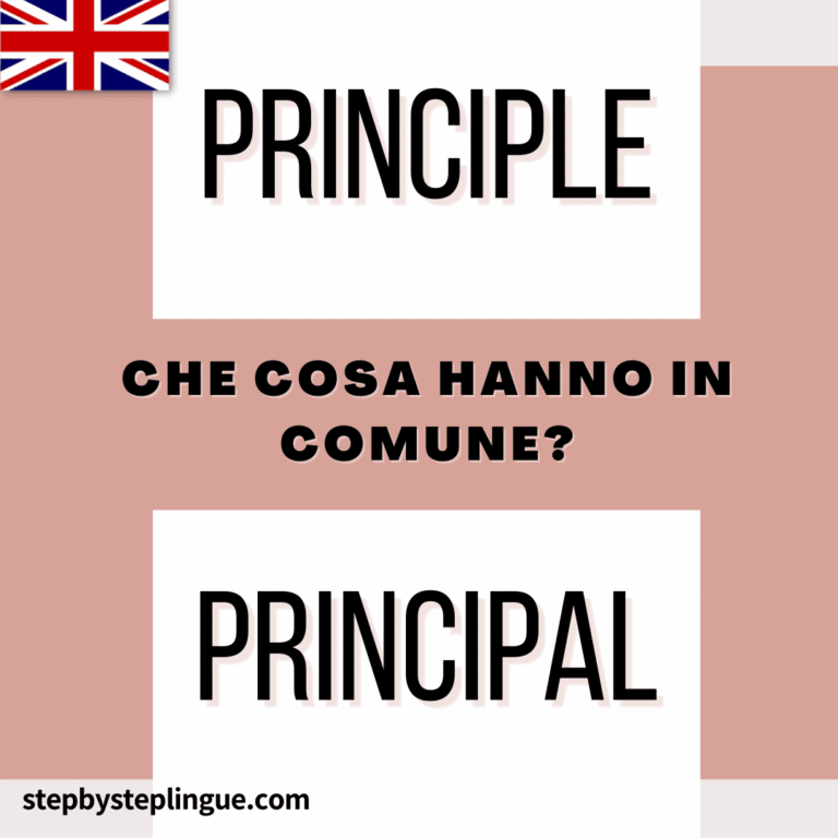 Homophones: Principle e principal - Step by Step Lingue