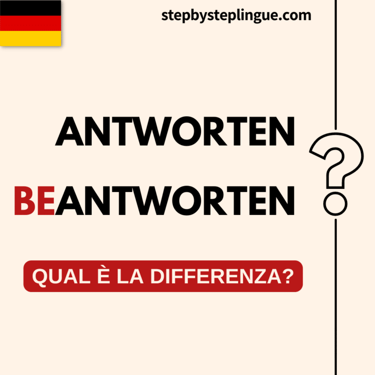 Antworten e beantworten - Step by Step Lingue