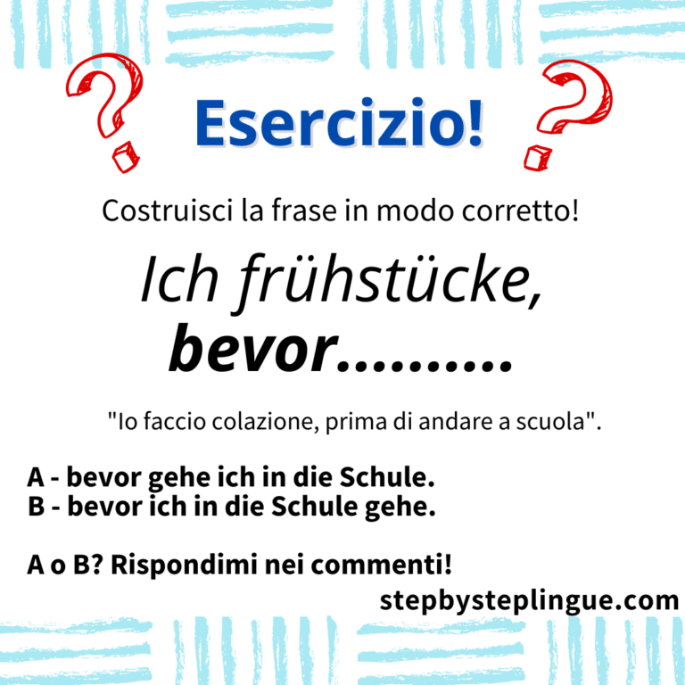 Le frasi temporali: bevor, vor, vorher, zuerst e früher - Step by Step ...