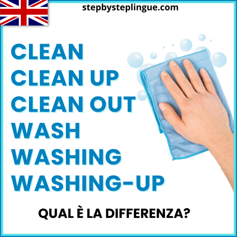 Clean, clean up, clean out, wash, washing e washing-up - Step by Step ...